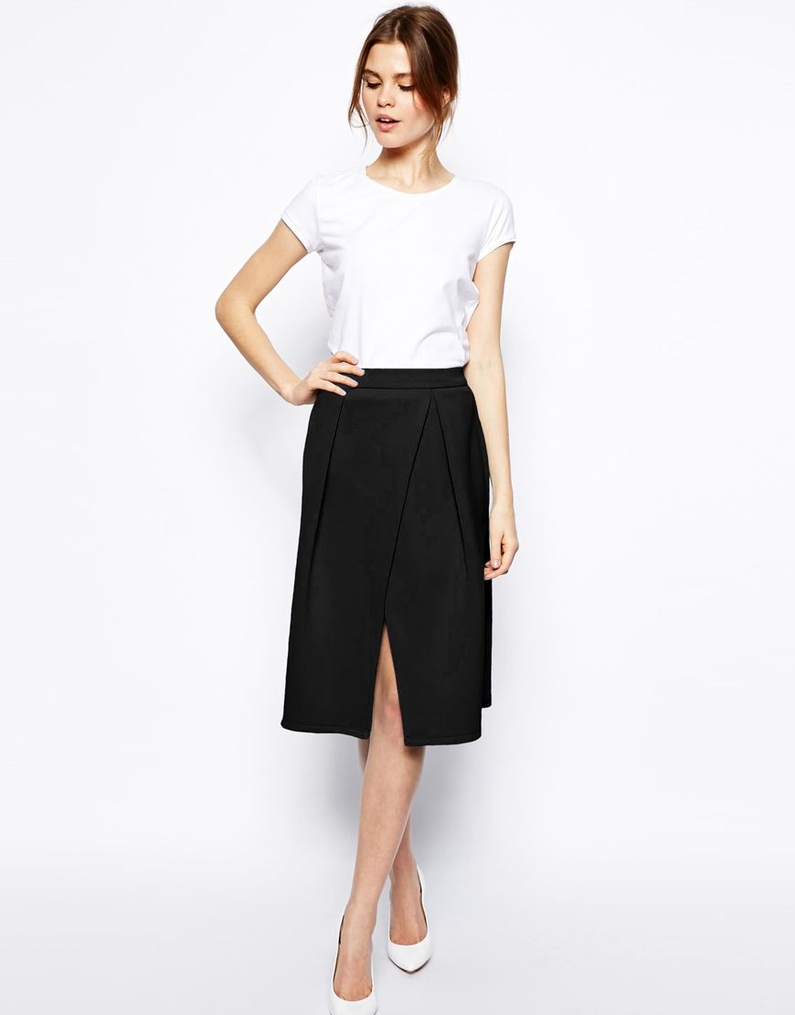 ASOS - Jupe mi-longue coupe portefeuille - Asos - Pickture