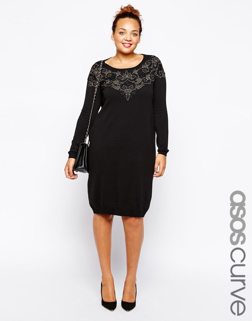 Exclusivité ASOS CURVE - Robe en maille en - ASOS Curve - Pickture