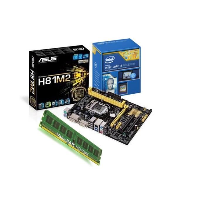 KIT I3 4130 + Asus H81M2 + 4 Go DDR3 1333Mhz - Intel - Pickture