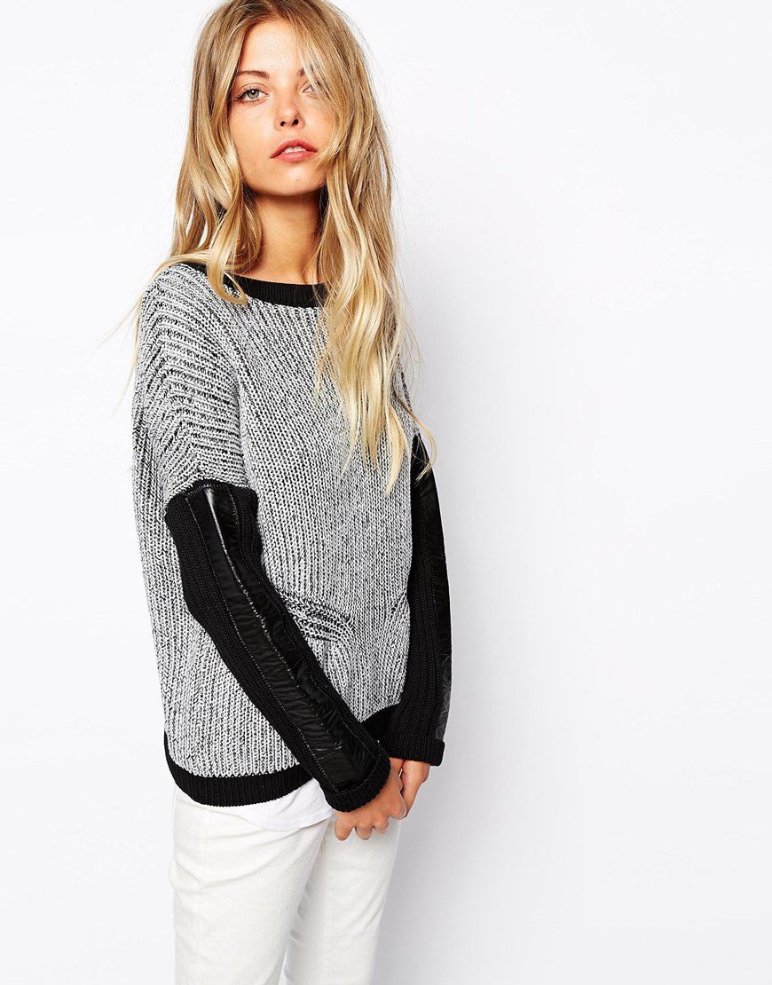 Vila - Pull côtelé à manches color block - Vila - Pickture