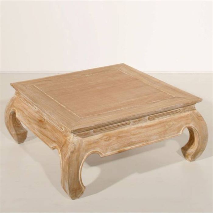 AMBOISE Table basse opium teck 80x80cm - AUCUNE - Pickture