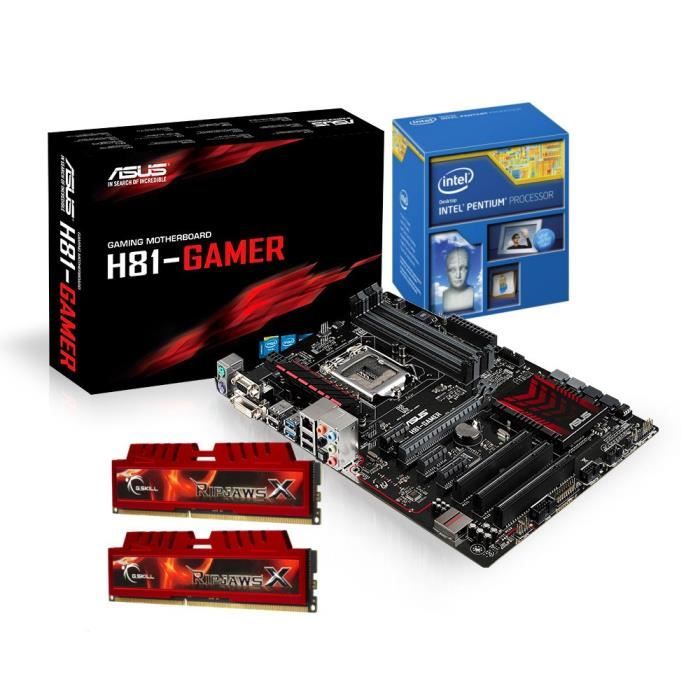 KIT Pen G3258 + Asus H81-GAMER + 8Go 1600MHZ - Intel - Pickture