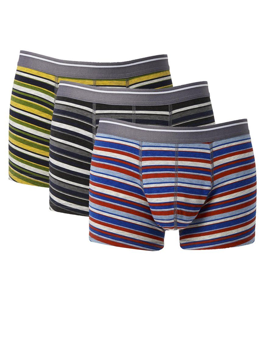ASOS - Lot de 3 boxers à rayures variées - Asos - Pickture