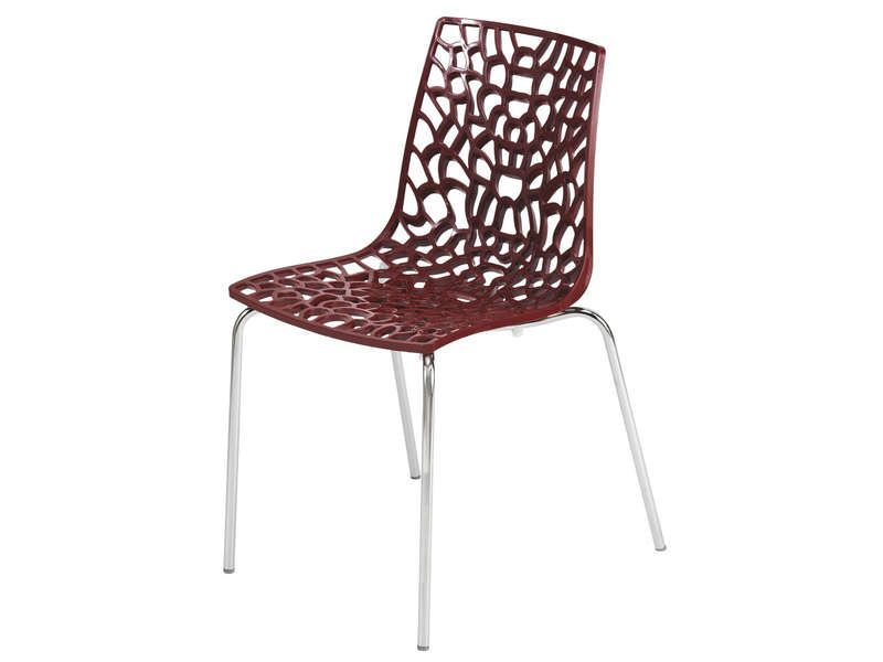 Chaise GROOVE 2 coloris rouge - Conforama - Pickture