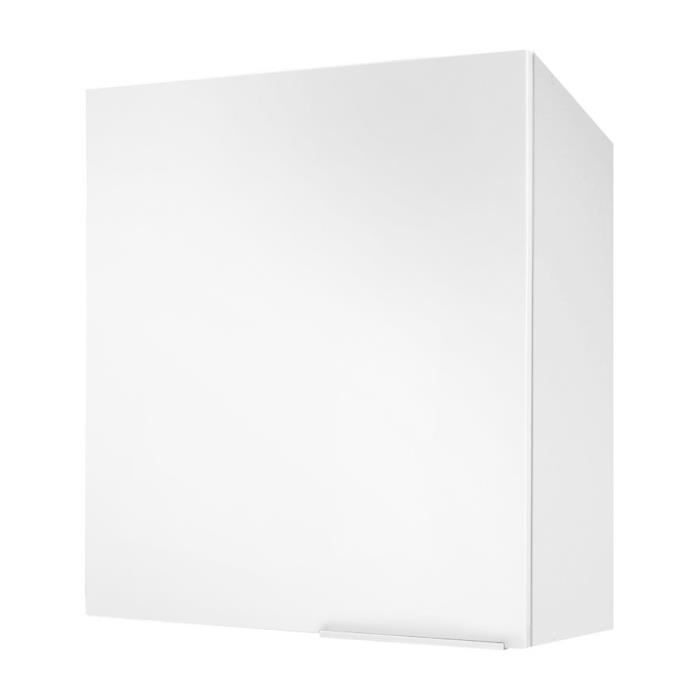Caisson haut 1 porte 60 cm - Blanc Super Mat - Pickture