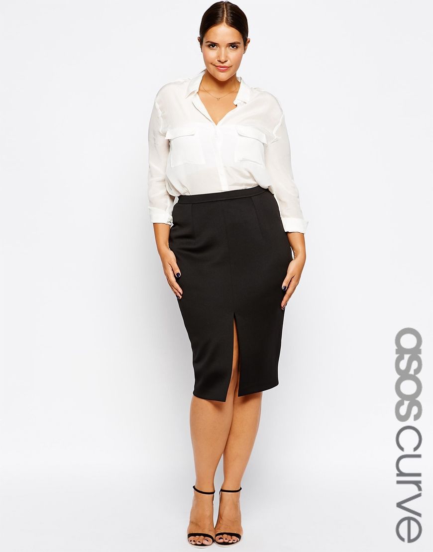 ASOS CURVE - Jupe fourreau mi-longue style - ASOS Curve - Pickture