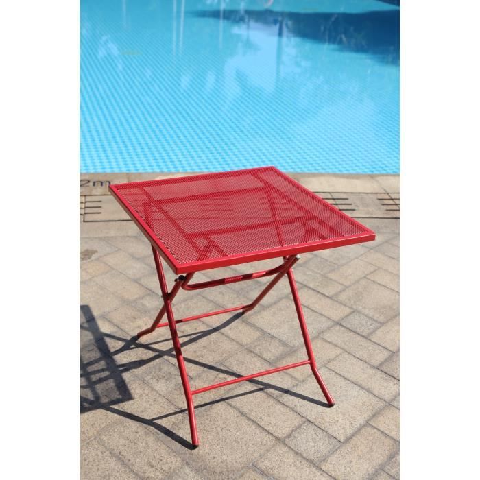 FINLANDEK MUKAVA Table de jardin en acier 70x70 - FINLANDEK - PLEIN AIR ...