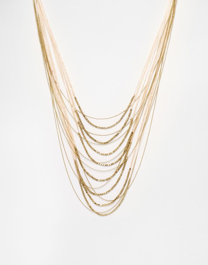 Warehouse - Collier multi-rangs avec chaînes et - Warehouse - Pickture