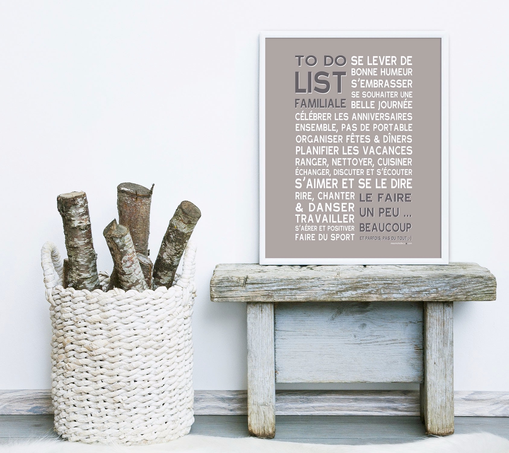 Poster To Do List à encadrer - Mes mots déco - Pickture